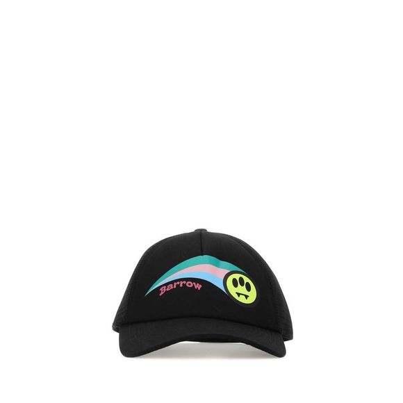 BARROW | Accessories | Barrow Black Cotton Blend And Mesh Baseball Cap ...